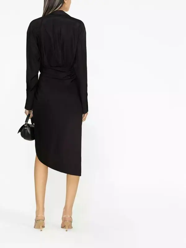 Gauge81 Gathered-front Shirt Dress
