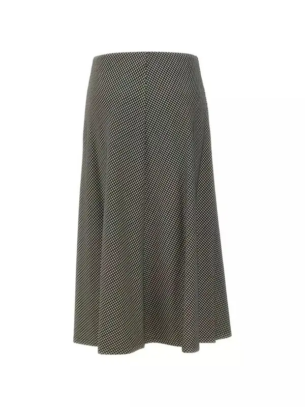 ELENA MIRÒ Check-pattern Flared Midi Skirt