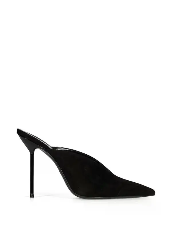 Paris Texas Pointed-toe Suede Mules - Black