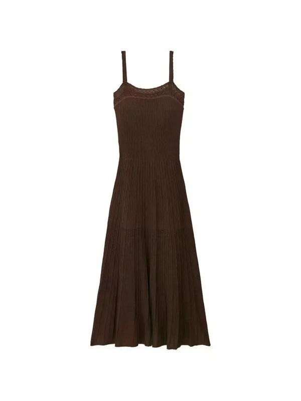 Ba&sh Noto Crochet-knit Ribbed-knit Maxi Dress