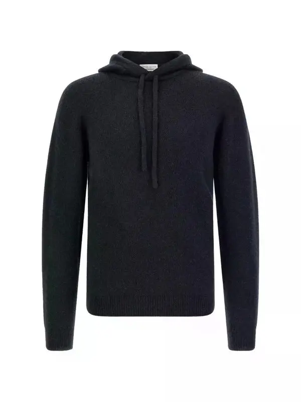 ROBERTO COLLINA Drawstring-hood Ribbed-trim Hoodie