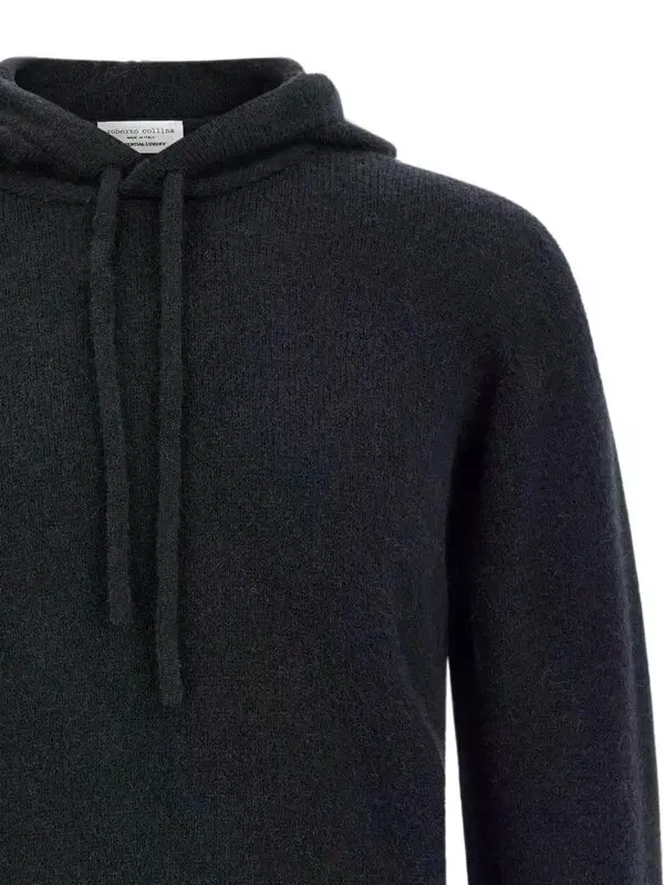 ROBERTO COLLINA Drawstring-hood Ribbed-trim Hoodie