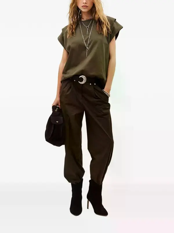 Ba&sh Pio Padded-shoulder T-shirt