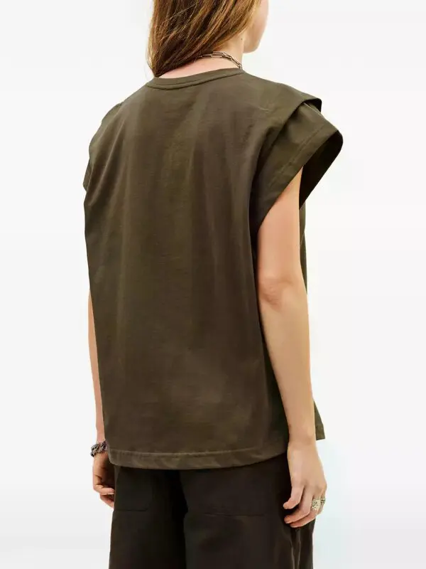 Ba&sh Pio Padded-shoulder T-shirt