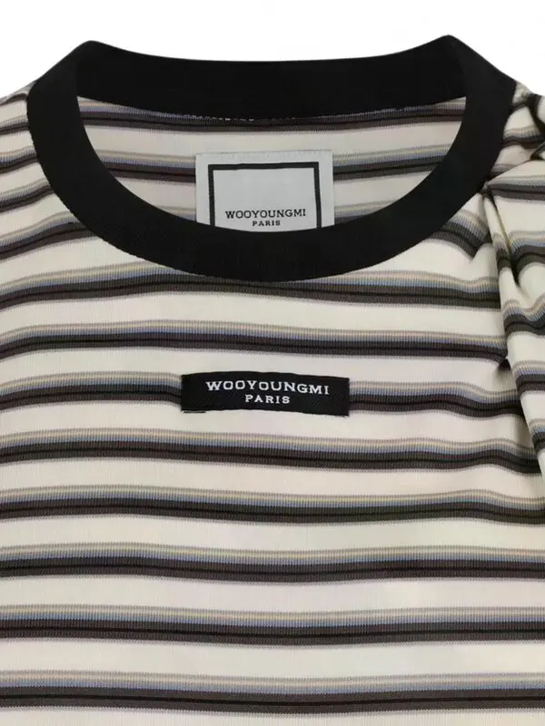 WOOYOUNGMI Striped Draped T-shirt