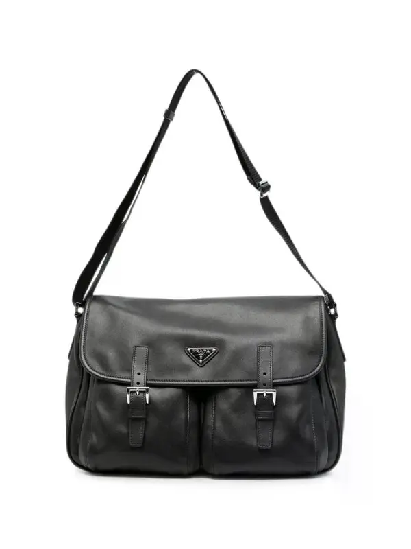Prada Re-nylon Leather Shoulder Bag