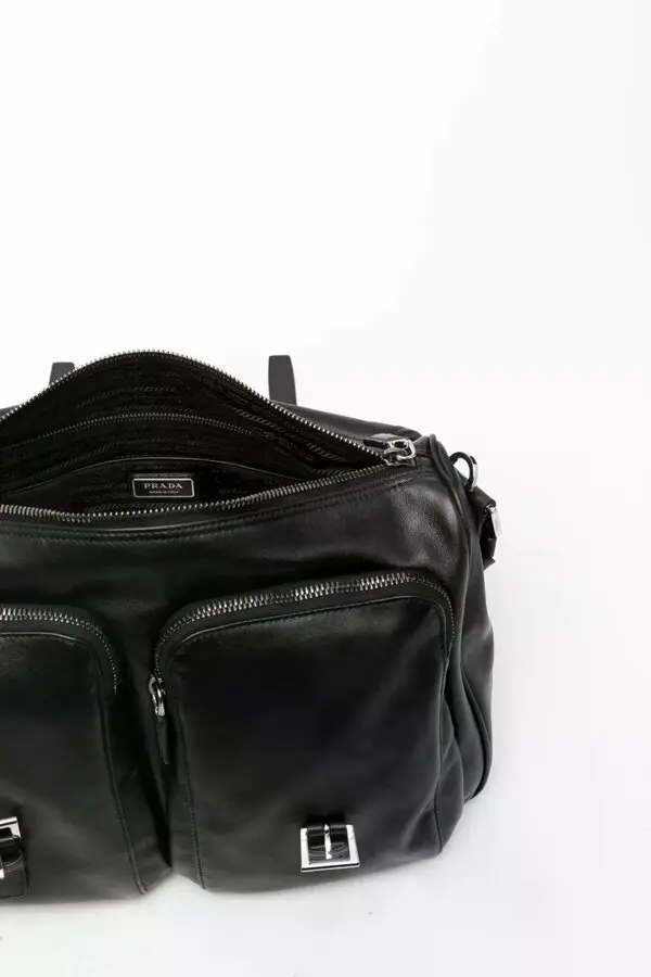 Prada Re-nylon Leather Shoulder Bag