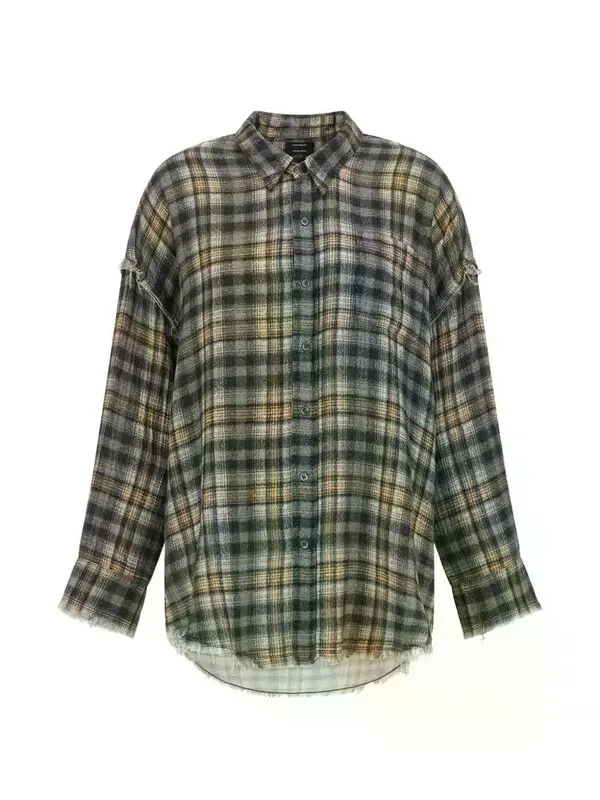 R13 Frayed Raw-cut Shirt - Grey