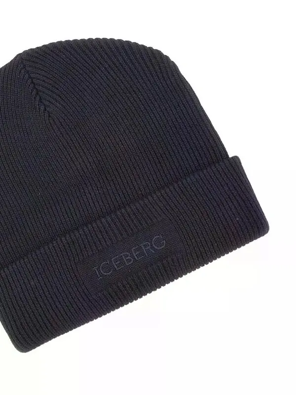 Iceberg Ribbed-knit Beanie Hat
