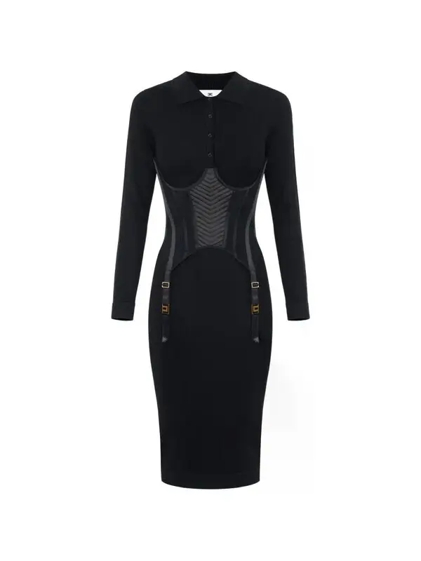 Elisabetta Franchi Knit Bustier Dress
