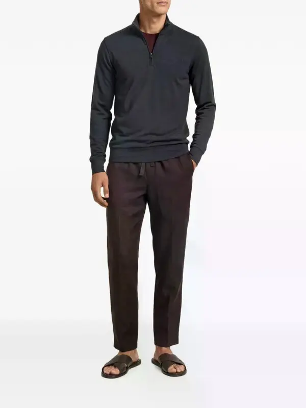 Orlebar Brown Isar Quarter-zip Merino-wool Sweatshirt