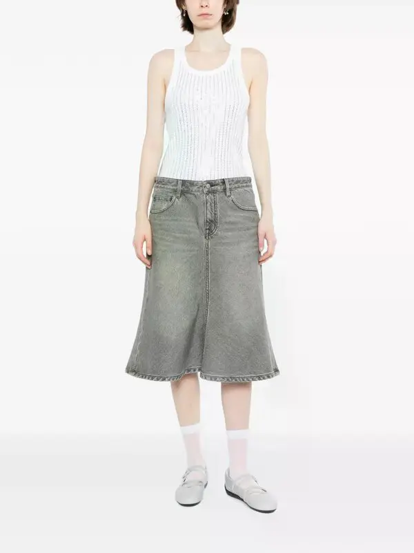 JNBY Fishtail-hem Midi Skirt - Grey