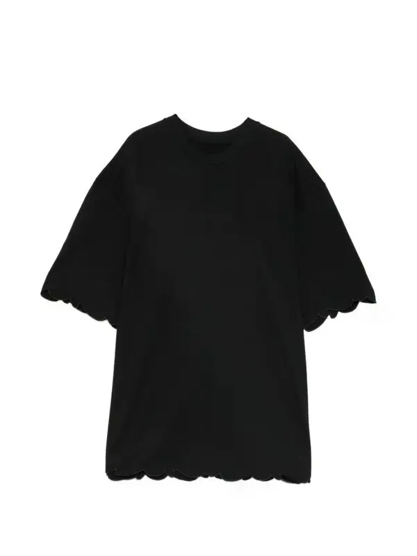 JNBY Lace-trim Embroidered T-shirt - Black