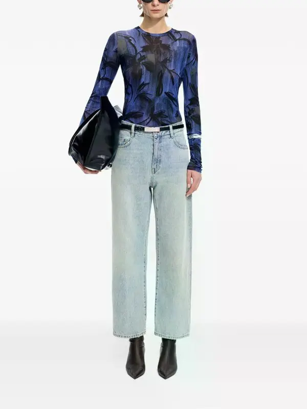 JNBY Printed Long Sleeve T-shirt - Blue
