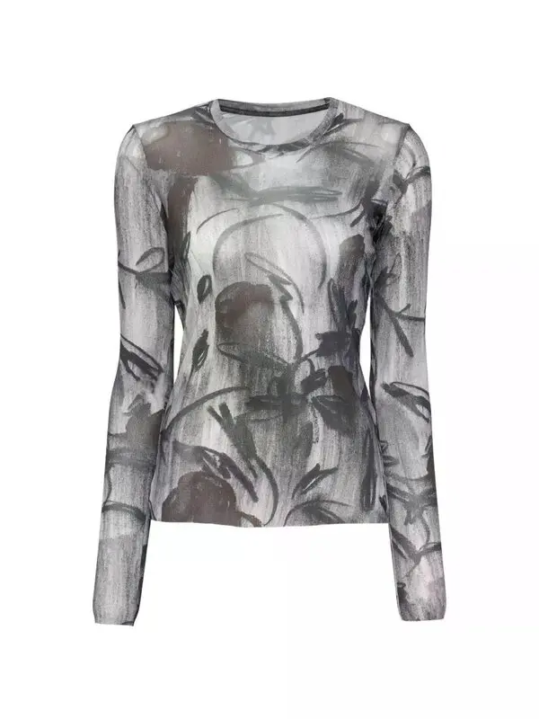 JNBY Mesh Long-sleeve T-shirt - Grey