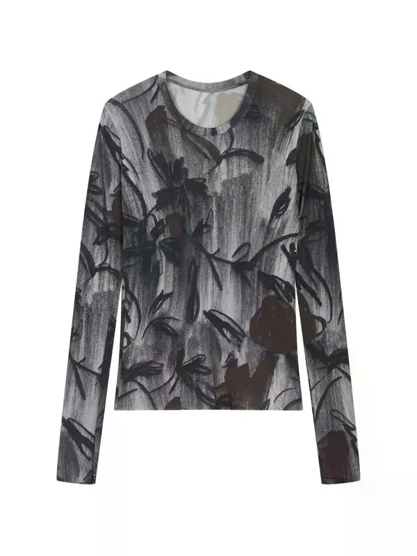JNBY Mesh Long-sleeve T-shirt - Grey