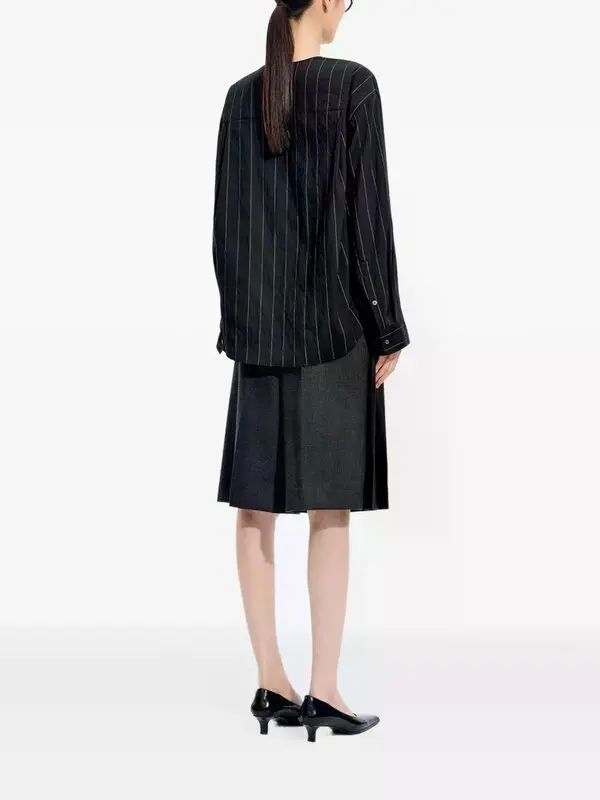 JNBY Pinstripe Tie-front Blouse