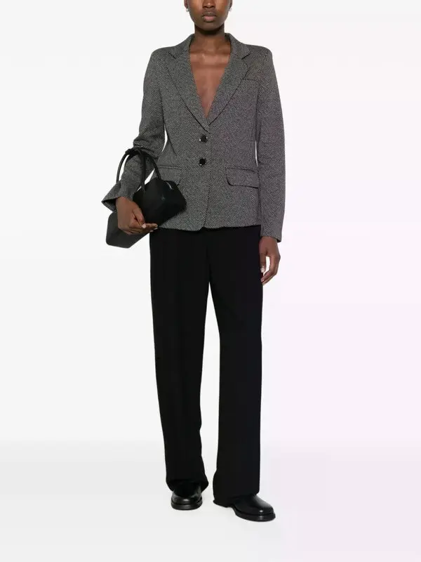 Emporio Armani Herringbone-pattern Single-breasted Jacket
