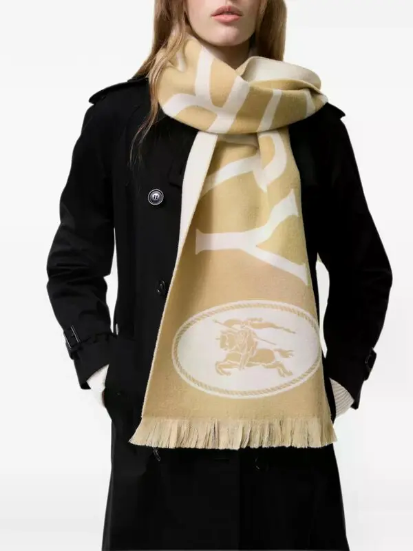 Burberry Logo Wool Scarf