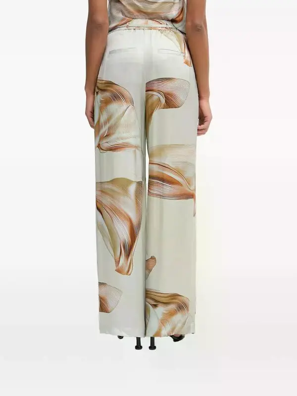 ISABELLE BLANCHE Abstract-print Drawstring-waist Trousers