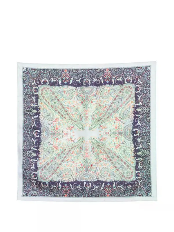Etro Paisley-print Silk Scarf - Neutrals