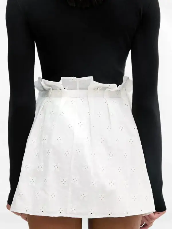 ISABELLE BLANCHE Broderie-anglaise Ruffled Mini Skirt