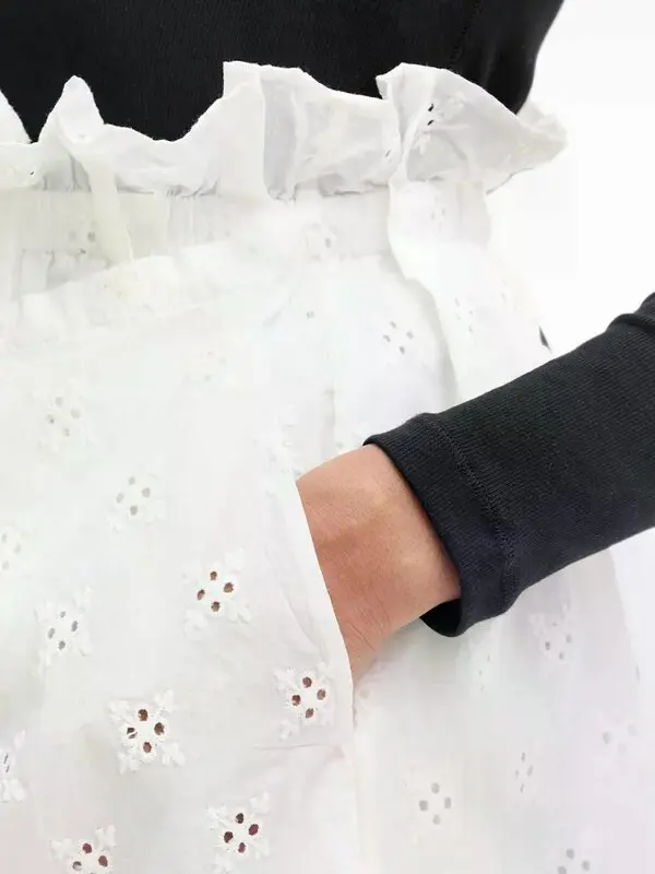 ISABELLE BLANCHE Broderie-anglaise Ruffled Mini Skirt