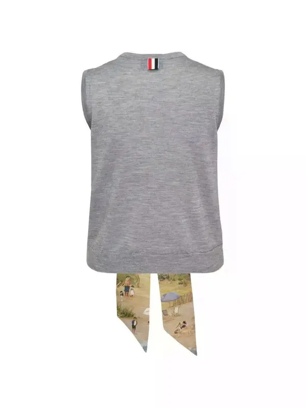 Thom Browne Nantucket Scenic Cashmere Silk Shell Top
