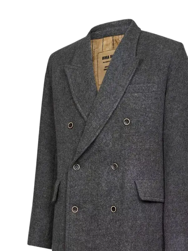 UMA WANG Double-breasted Peak-lapel Coat