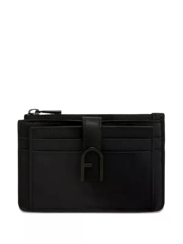 Furla S Flow Logo-plaque Card Holder - Black