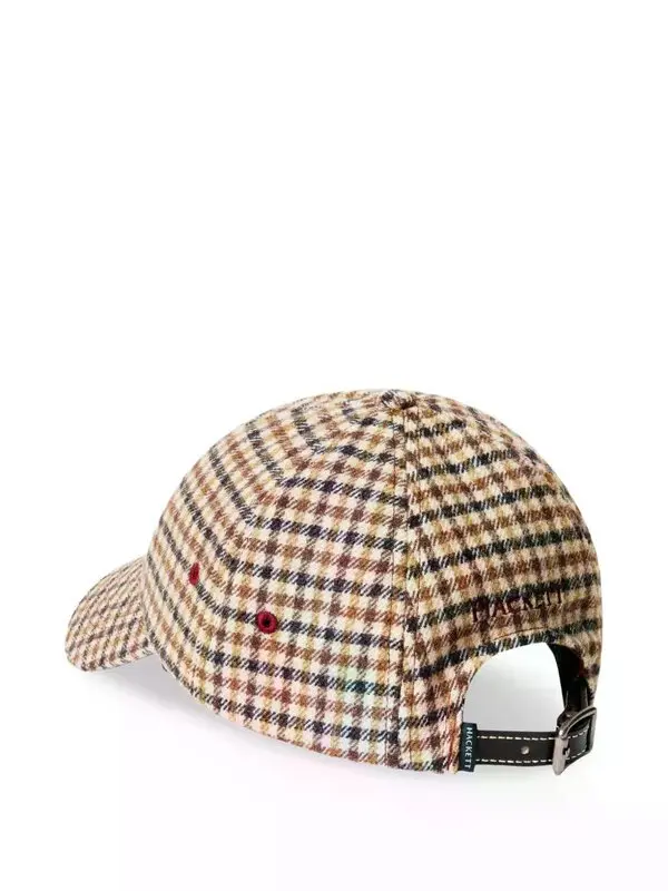 HACKETT LONDON Check-pattern Logo-embroidered Cap