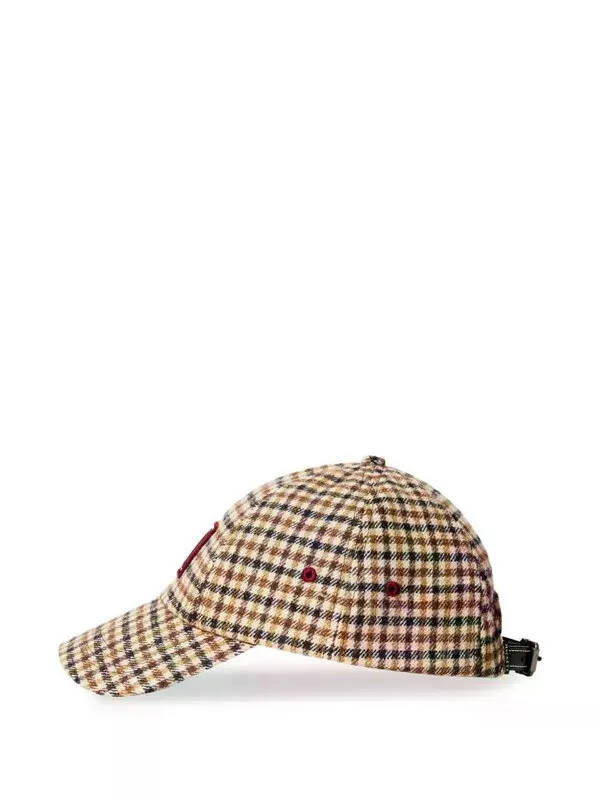 HACKETT LONDON Check-pattern Logo-embroidered Cap