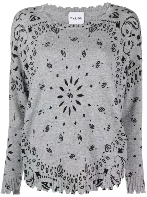 KUJTEN Intarsia-knit Cashmere Jumper