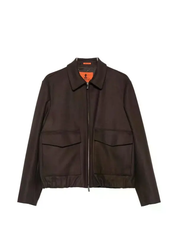 Barena Venezia Magan Flap-pocket Bomber Jacket - Brown