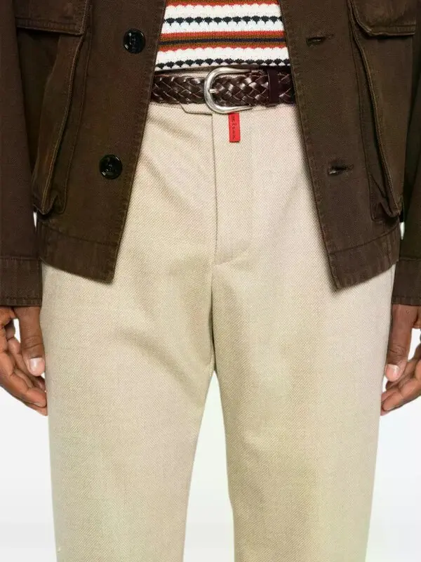 Kiton Pleated Straight-leg Trousers