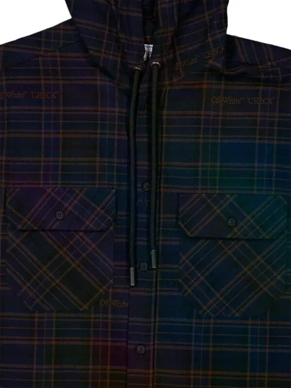 Off-White Check Hooded Shirt