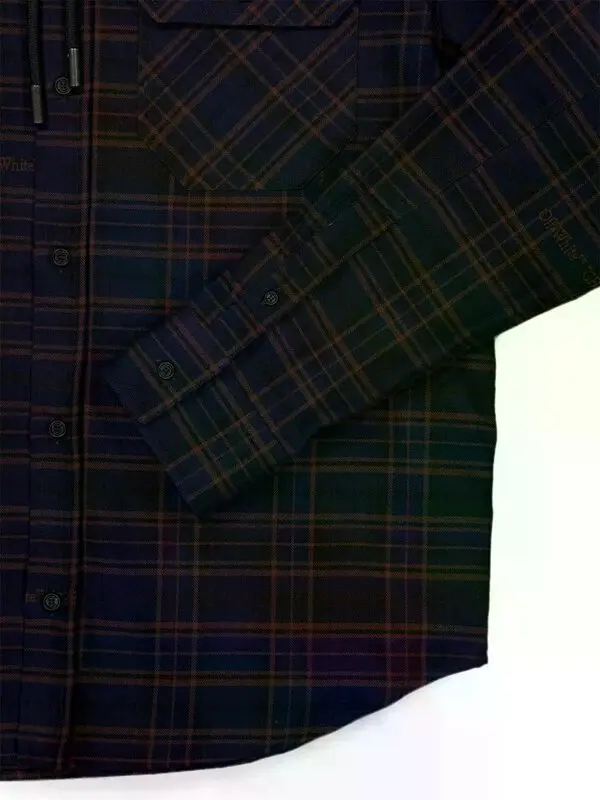 Off-White Check Hooded Shirt