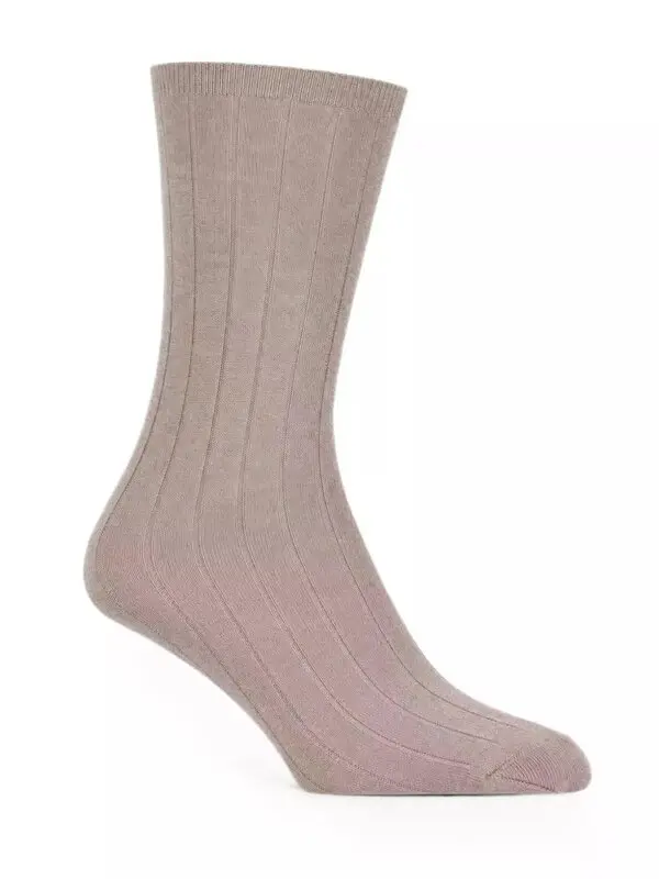 LA ROSE Ribbed-knit Socks