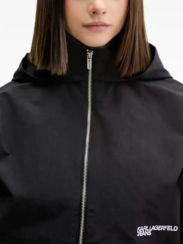Karl Lagerfeld Hooded Logo-print Jacket