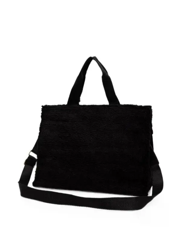 Liu Jo Fleece-texture Logo-patch Tote Bag