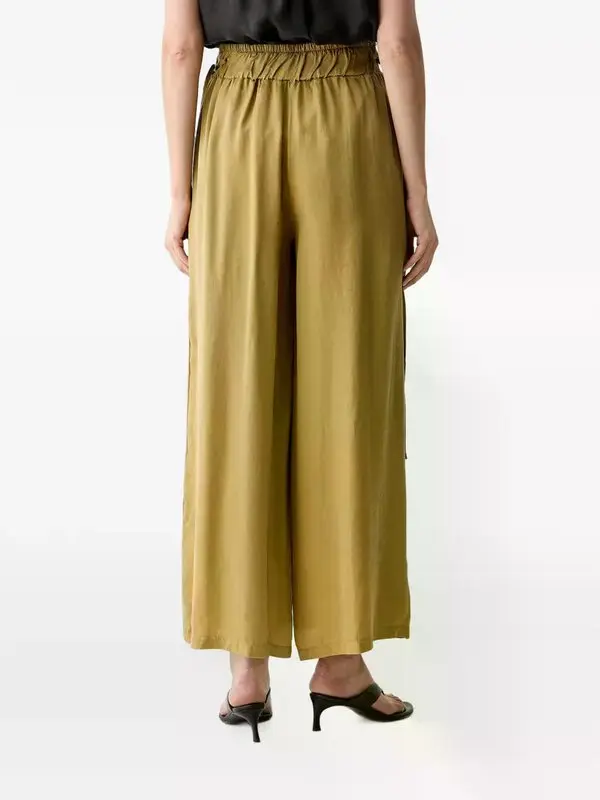 VICOLO Elasticated Waistband Wide-leg Palazzo Trousers