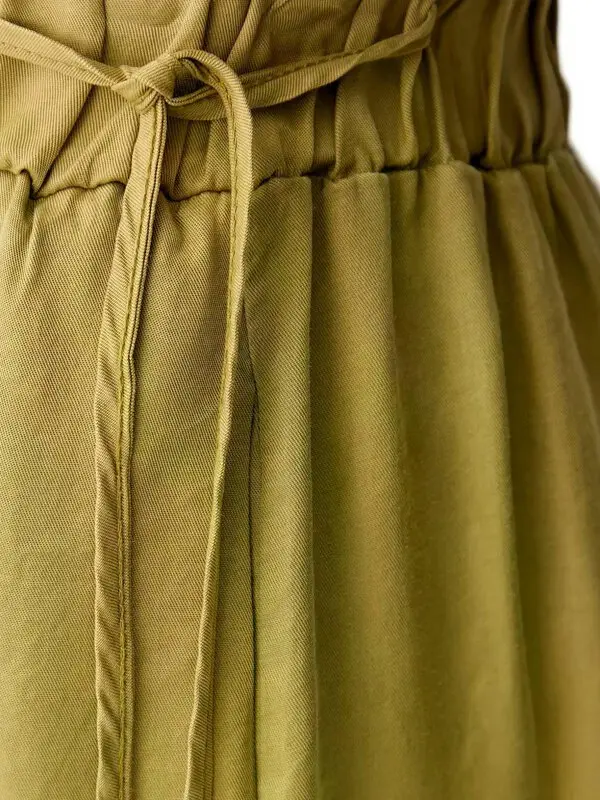 VICOLO Elasticated Waistband Wide-leg Palazzo Trousers