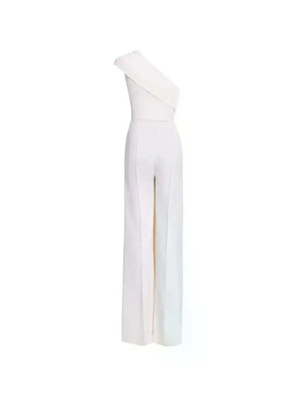 Elie Saab Cady One-shoulder Draped Jumpsuit