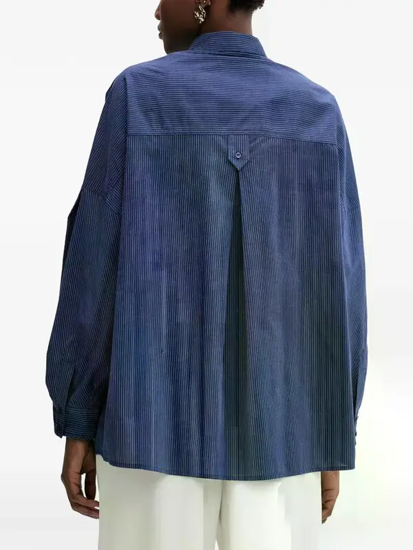 SESSUN Fontania Pinstripe-pattern Long-sleeve Shirt