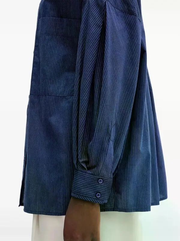 SESSUN Fontania Pinstripe-pattern Long-sleeve Shirt