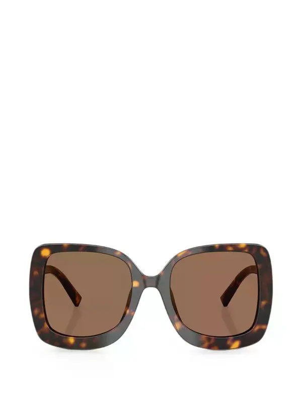 Dolce & Gabbana Dg-logo Tortoiseshell-effect Sunglasses - Brown
