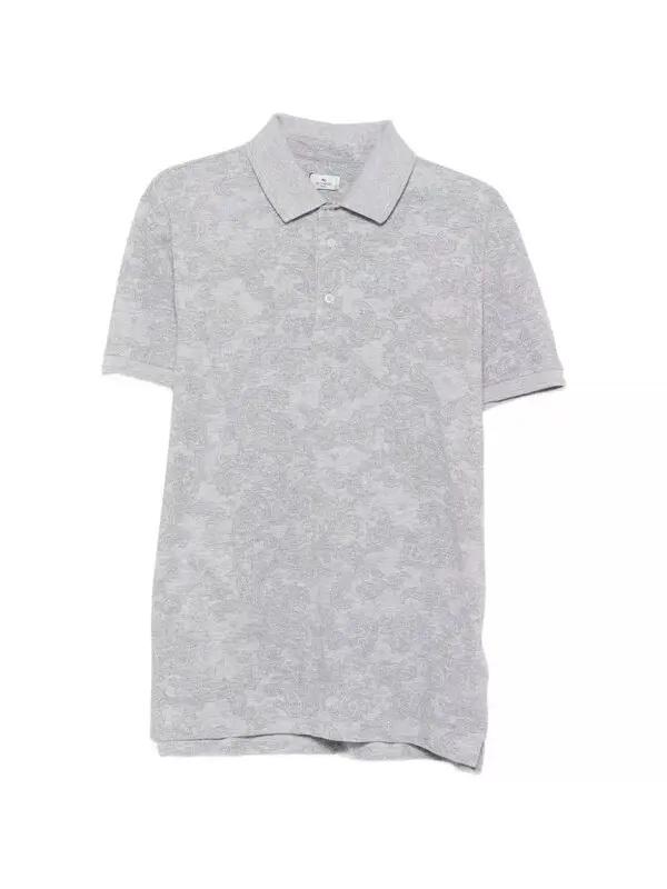Etro Paisley-print Polo Shirt - Grey