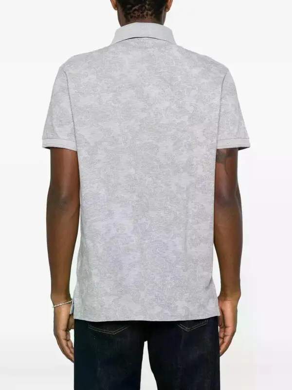Etro Paisley-print Polo Shirt - Grey