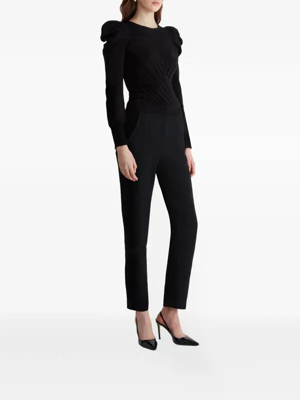 VIOLANTE NESSI Puffed-shoulder Ribbed-knit Sweater