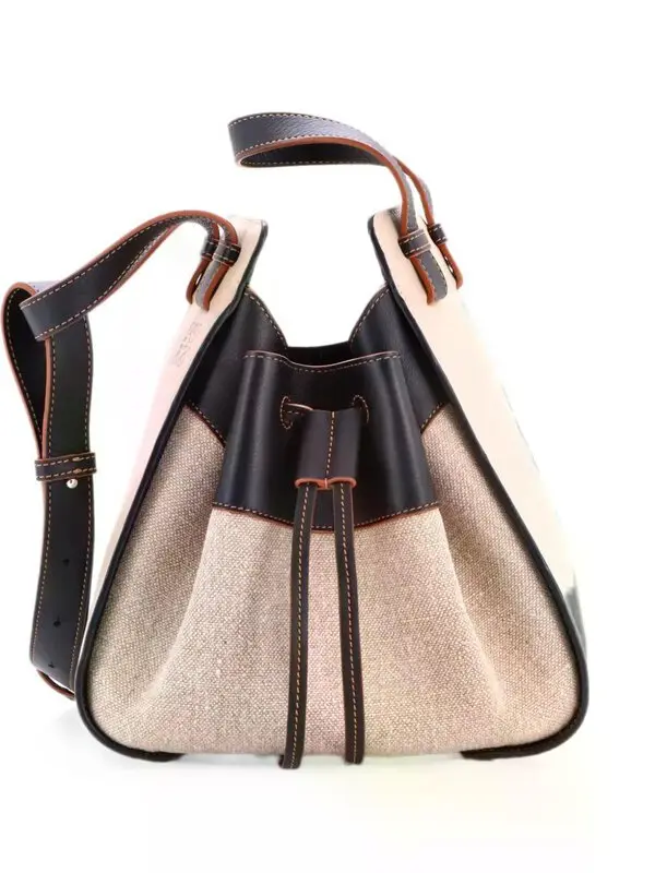 Loewe Hammock Bag Leather And Canvas Small Shoulder Bag